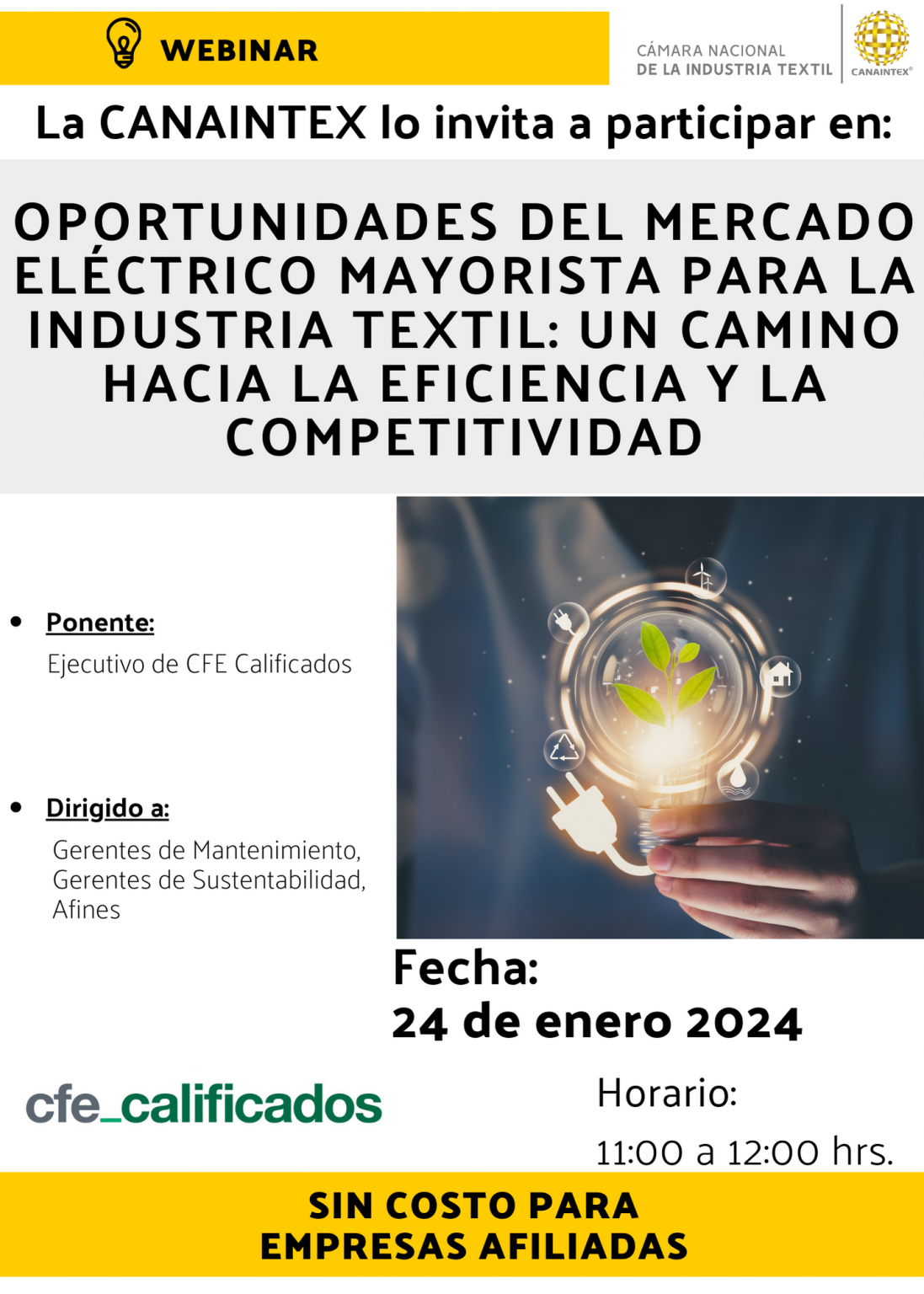 Invitación CFE Califcados - Canaintex