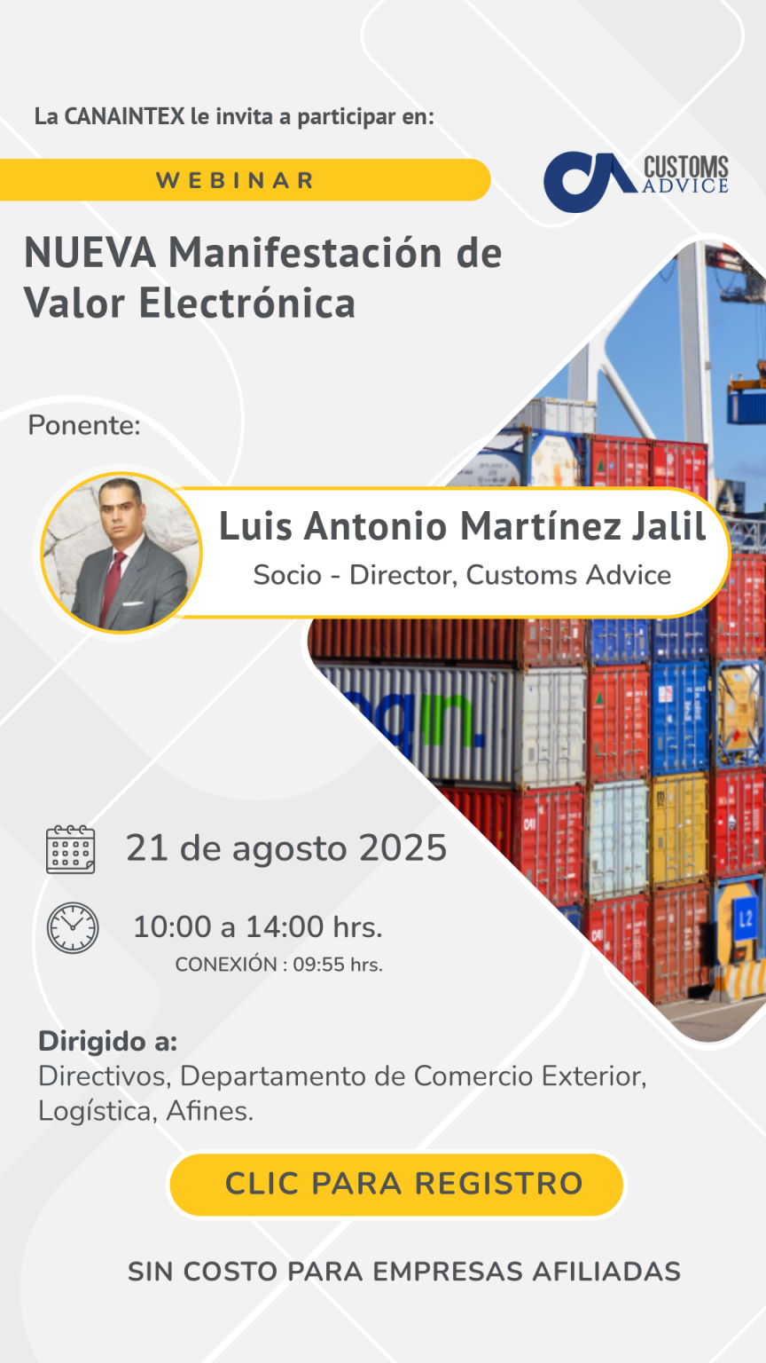 Webinar | NUEVA Manifestación de Valor Electrónica - Canaintex